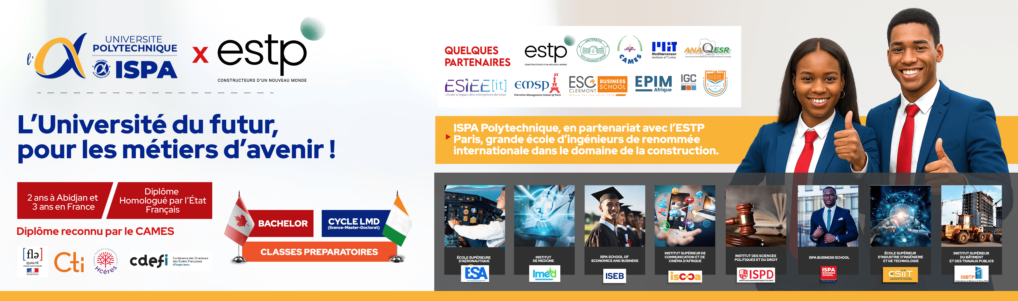 Présentation des écoles | Université-Polytechnique ISPA